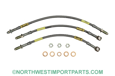MG Midget Stainless steel brake hose set 64-79 - Northwest Import Parts